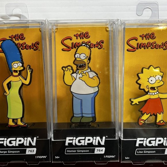 Other | 3 New Figpin The Simpsons Lot 761 763 764 Homer Lisa Marge Set ...